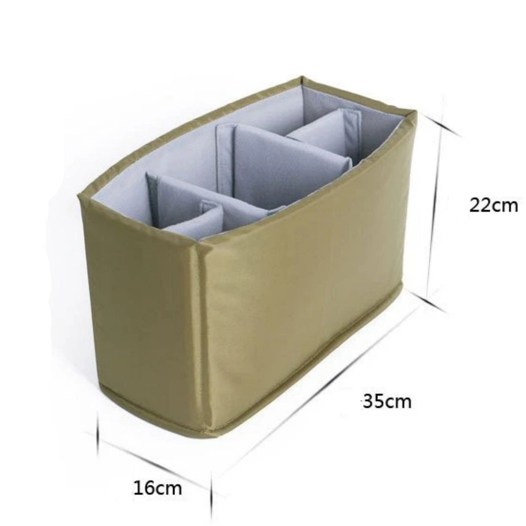 Camera Insert Bags - Army Green | Blue Sebe Handmade Leather Bags