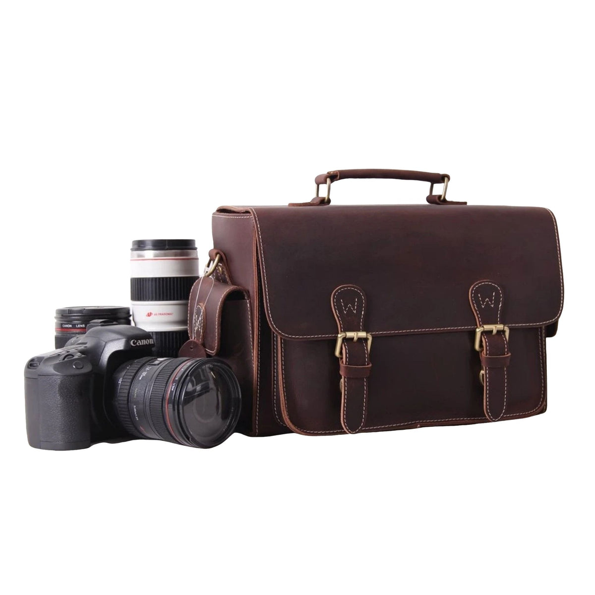 Handmade Full Grain Leather Camera Satchel | Blue Sebe Handmade Leather ...